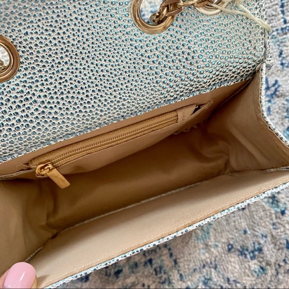 Handbag Republic | Bags | Powder Blue Glittered Mini Crossbody Bag ...
